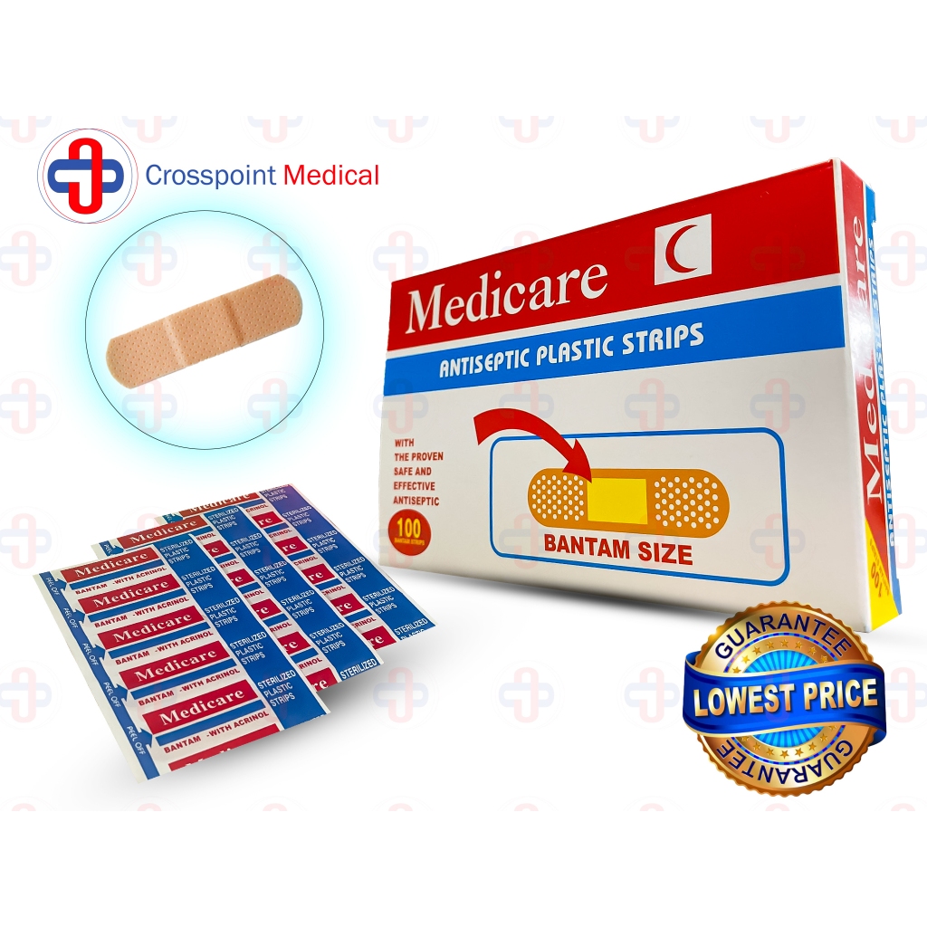 Crosspoint Medicare Antiseptic Plastic Strips 100 Pcs/Pack | Shopee ...