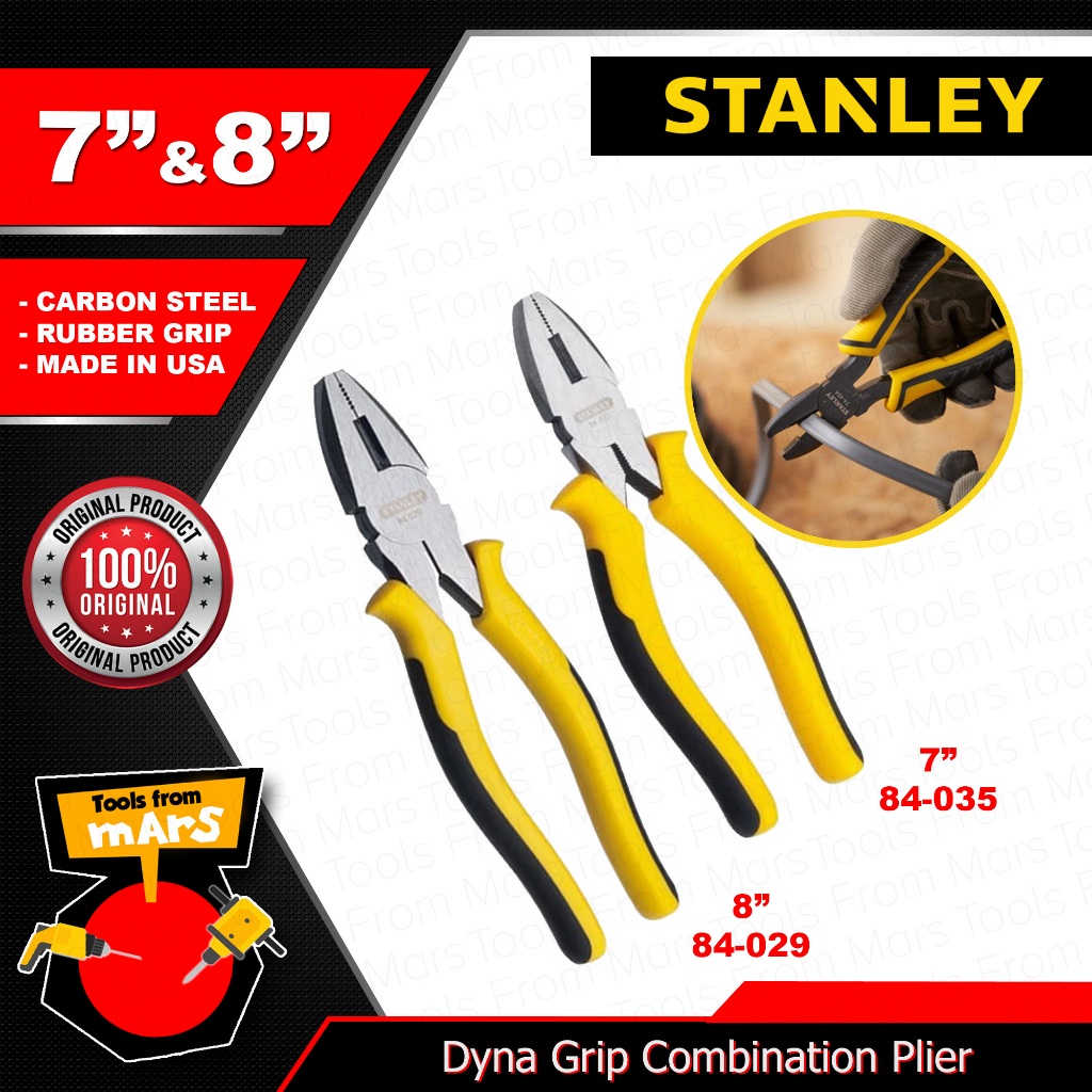 Stanley Dyna Grip Combination Pliers 7" / 8" TFM - SHT | Shopee Malaysia