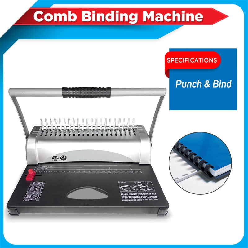 Double Arm Comb Binding Machine A4 (Punch / Bind) | Shopee Malaysia