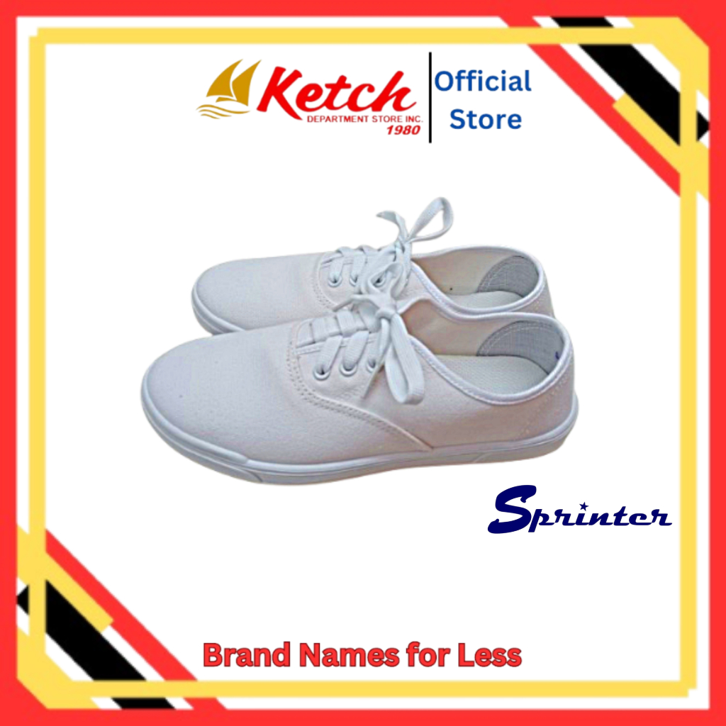 SPRINTER Shoes 540 LADIES WHITE Canvass Shoes with shoe lace | Shopee ...