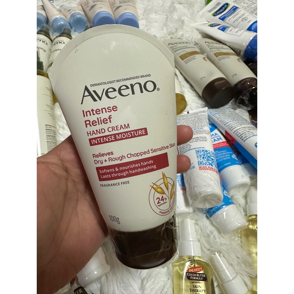 Authentic Aveeno intense relief hand cream intense moisture 100g ...