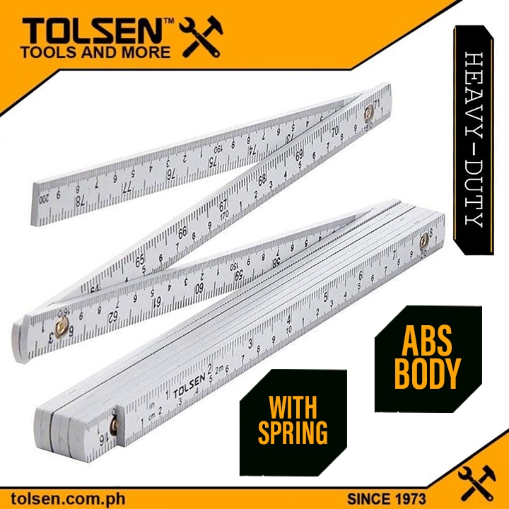 Tolsen Folding Ruler with Spring (2M) 35047 | Shopee Malaysia