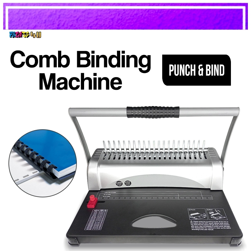 A4 Size Comb Binding Machine Double Arm Adjustable Margin Binder 21 Holes | Shopee Malaysia
