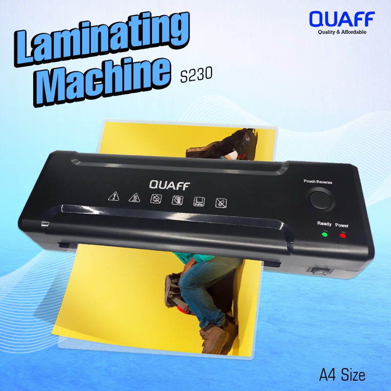 QUAFF A4 Mini Laminating Machine Black S230 Model Hot and Cold ...