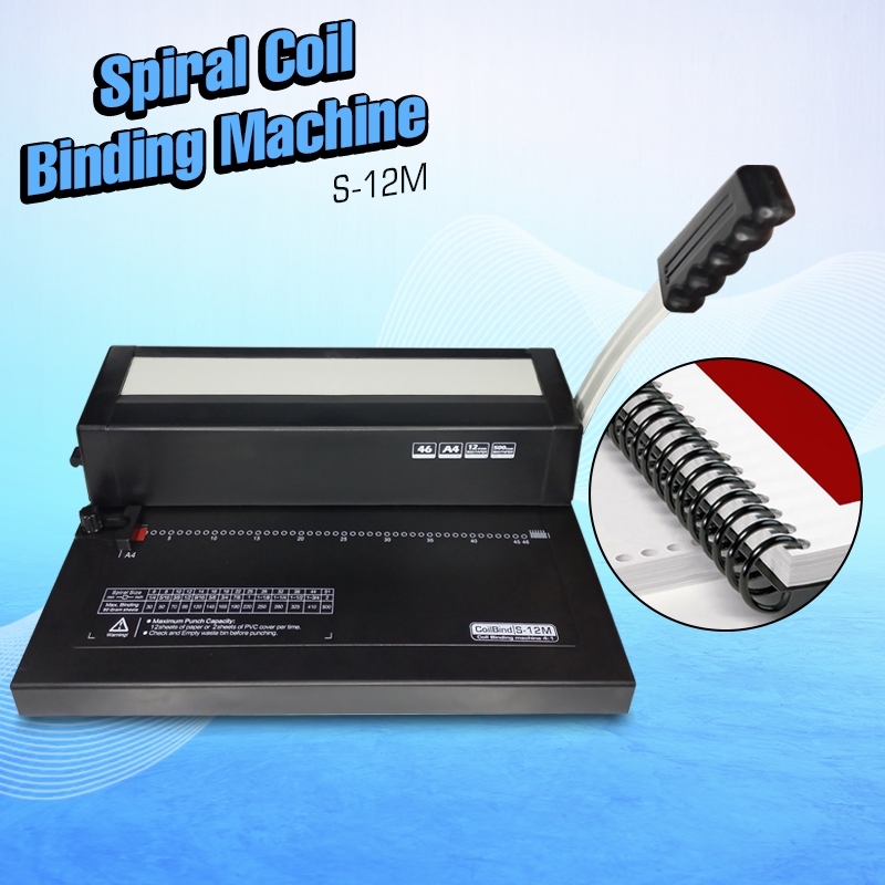 Spiral Coil Binding Machine A4 Size Q-S12M | Shopee Malaysia