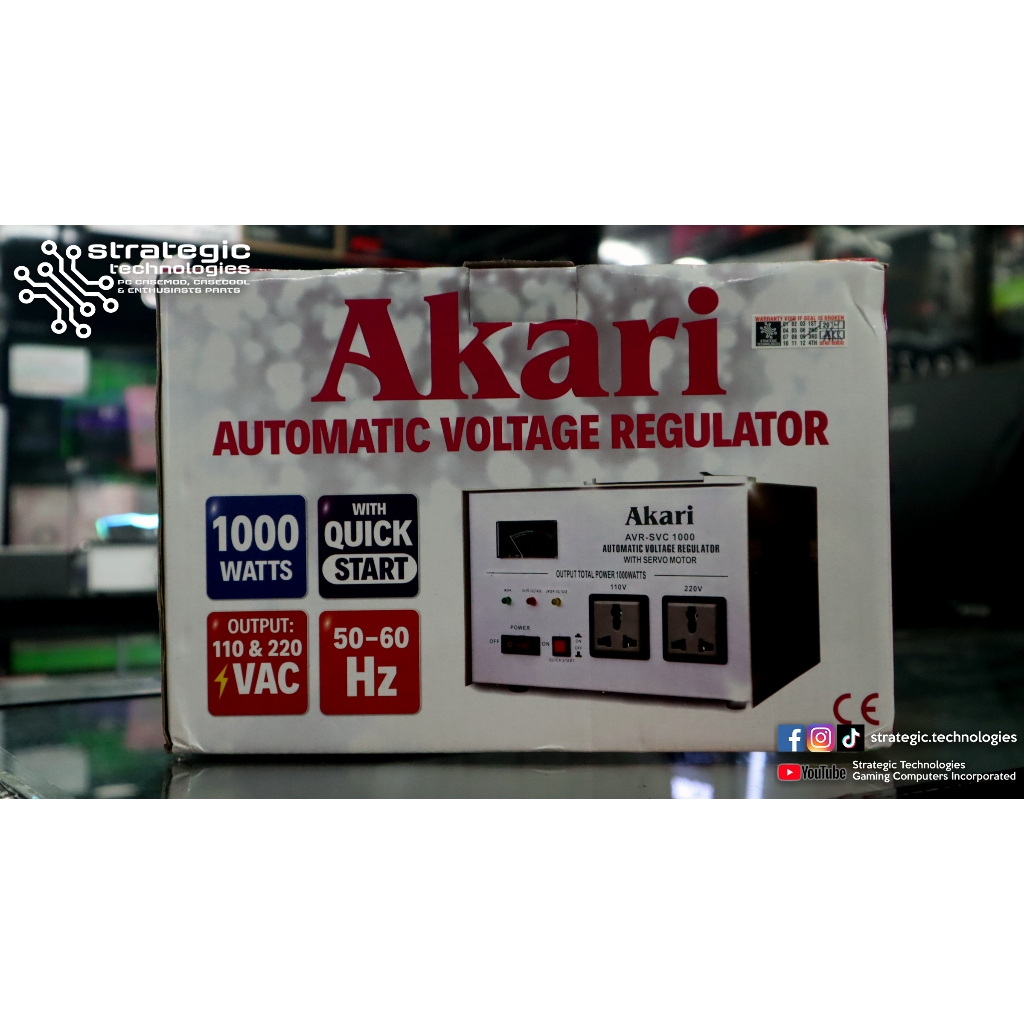 Akari SVC 1000 110-220V 1000W Servo Motor Type Automatic Voltage ...