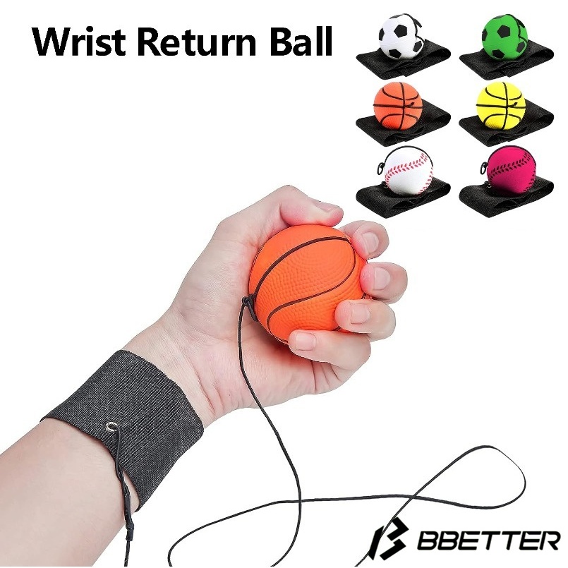 Wrist Bouncy Ball Rubber Ball Elastic String Rebound Finger Exercise ...