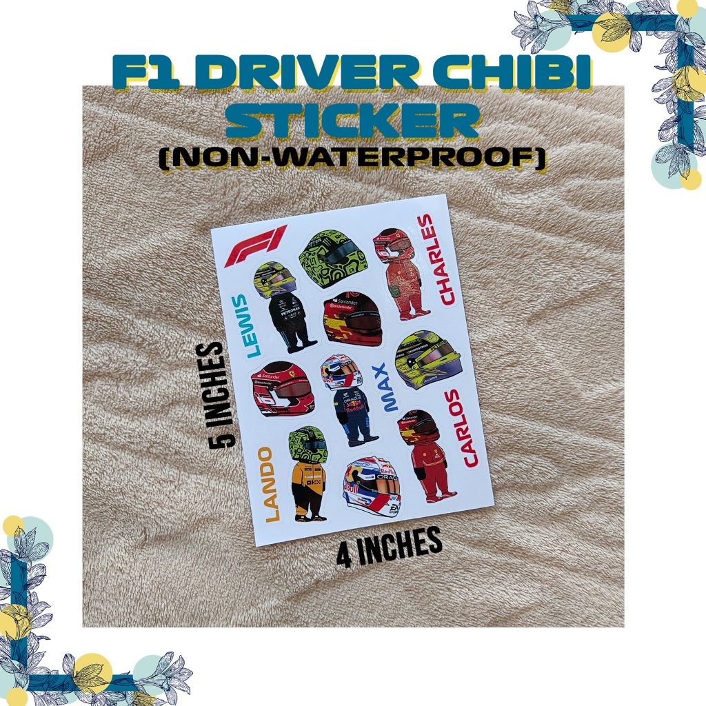 Formula 1 F1 Driver Chibi Sticker Pack (NON WATERPROOF) | Shopee Malaysia