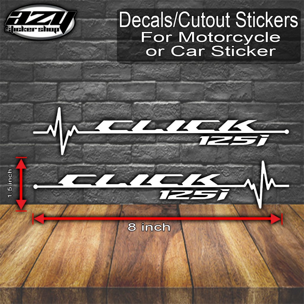 CLICK 125i Creative Life Line Stickers Decals/Cutout Stickers | Shopee ...