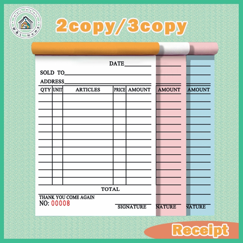 Receipt Resibo With receipt carbonized For High Quality Paper | Shopee ...