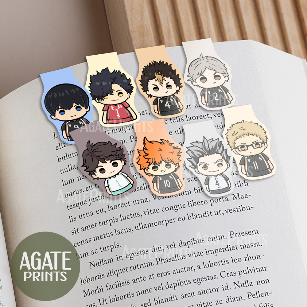 Haikyuu Chibi Magnetic Bookmark | Karasuno Hinata Kageyama | Shopee ...