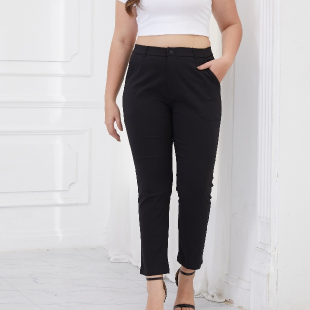 Plus Size Black Slacks for Women Waist Line Can Stretch for Any Hip and ...
