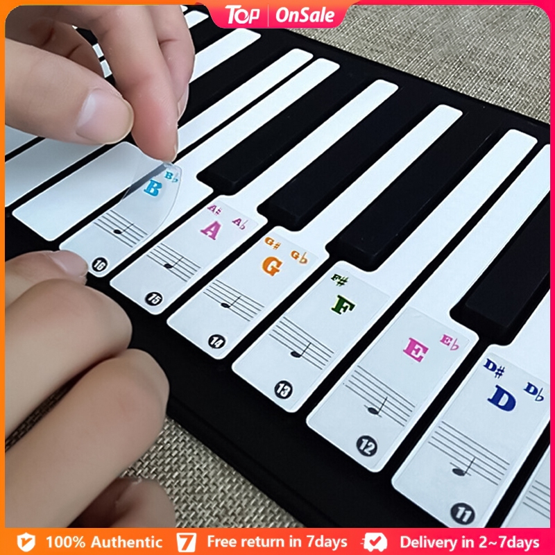Piano Sticsticker Organ Label Transparent Removable Music Color ...