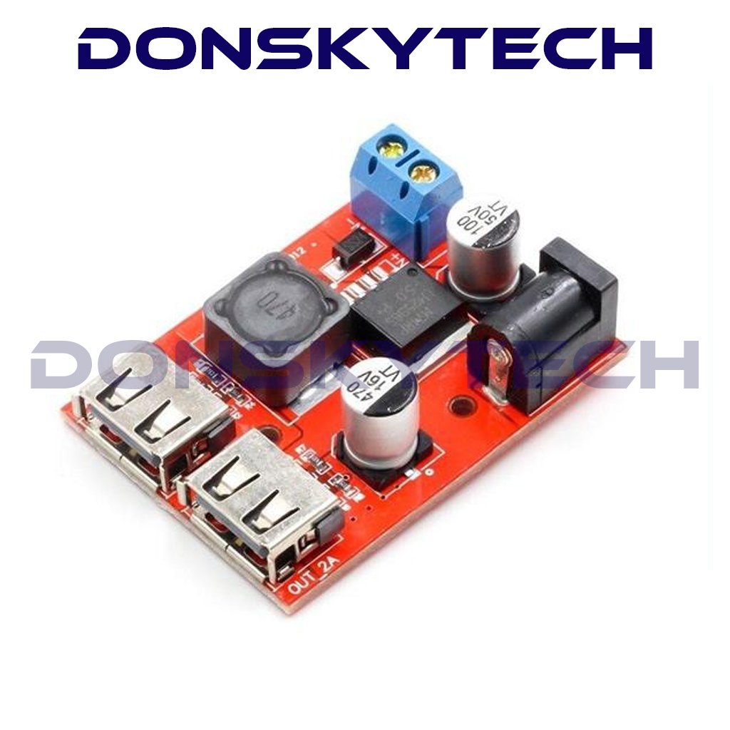 LM2596 LM2596S Dual USB OUTPUT DC-DC 9V 12V 24V 36V to 5V 3A Step Down ...
