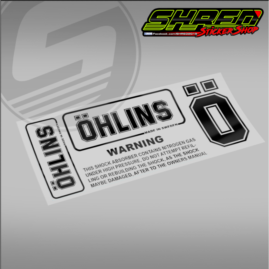 OHLINS Transparent Sticker Set (1set per shock) | Shopee Malaysia