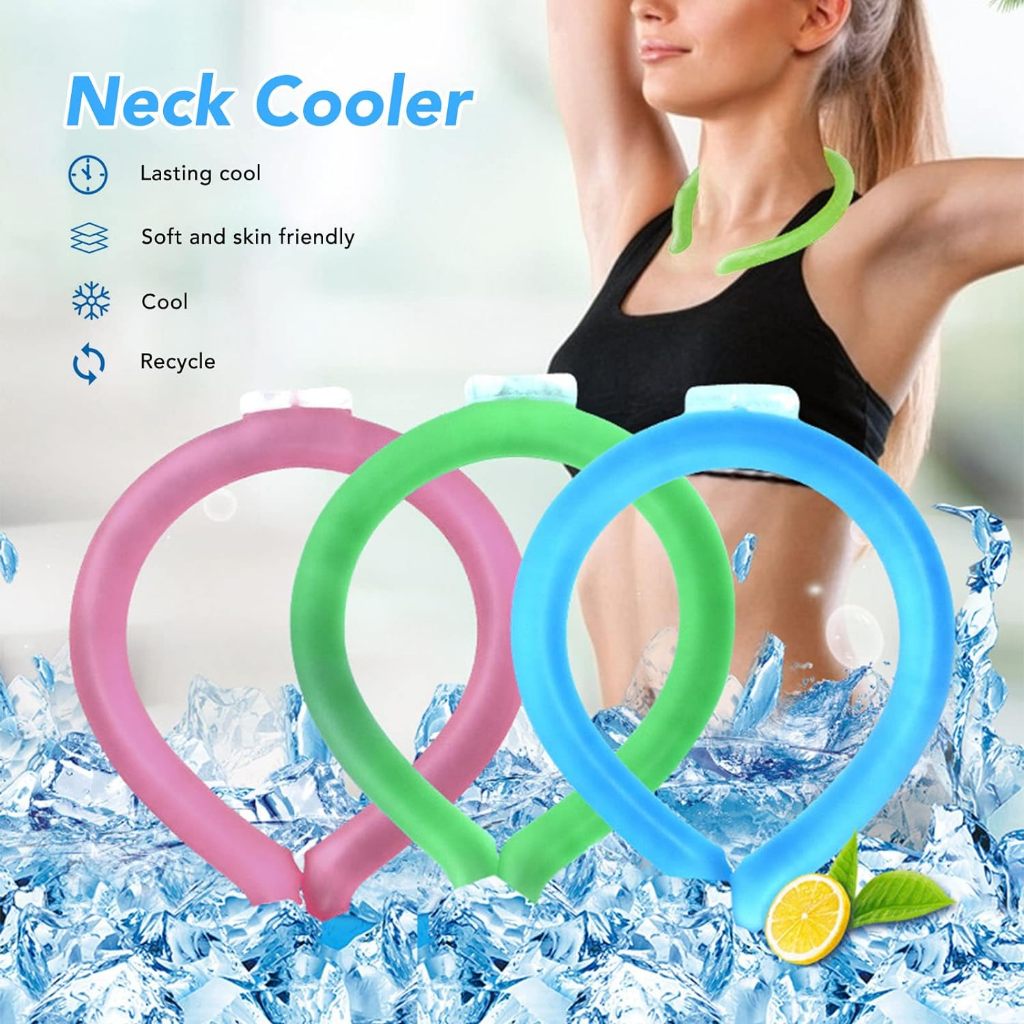 Neck Cooler summer cooling fan Outdoor Heatstroke Cooling Neck Ring Ice ...