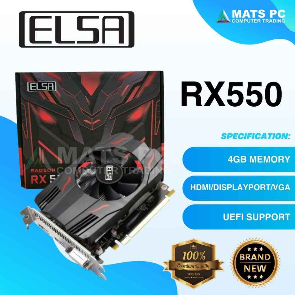 ELSA RX550 4gb DDr5 128Bit Graphics Card | Shopee Malaysia