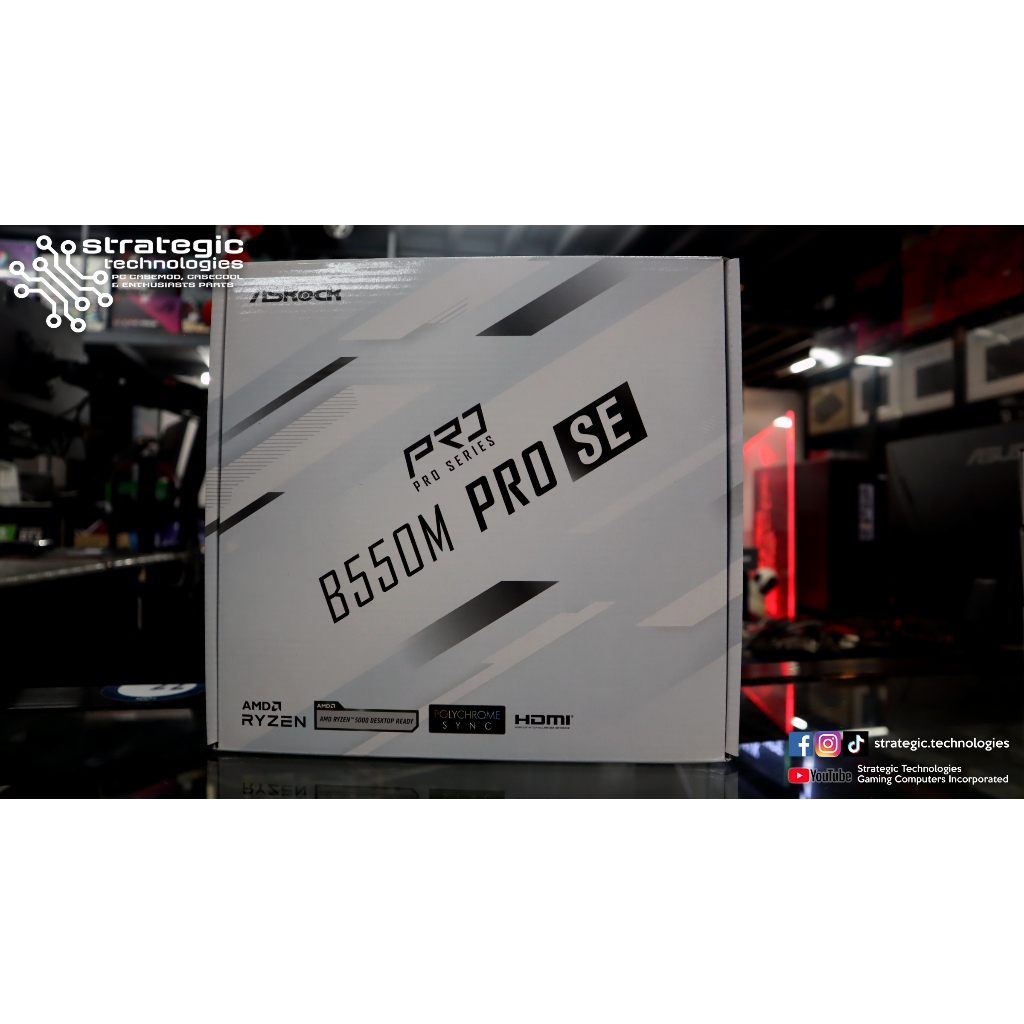 Asrock B550M Pro SE mATX AM4 Motherboard - White | Shopee Malaysia