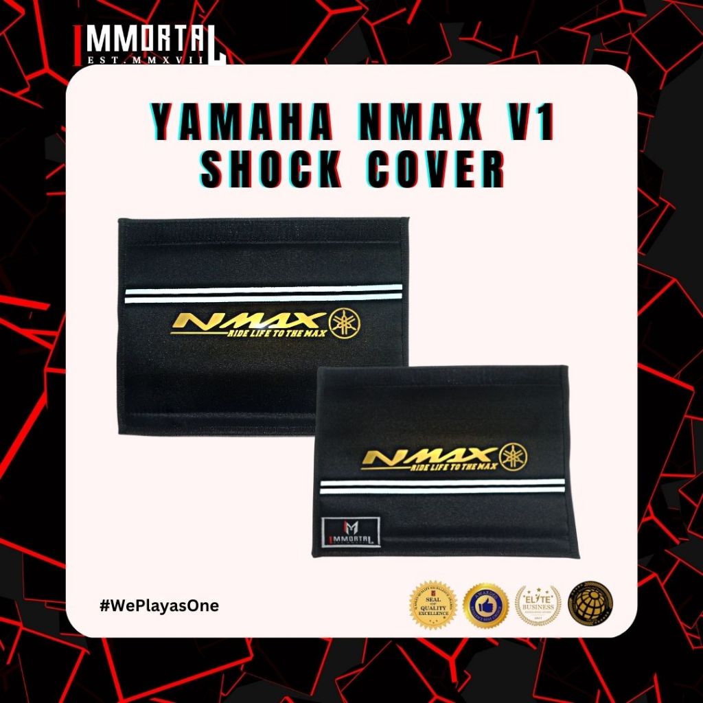 YAMAHA NMAX SHOCK COVER (GOLD PRINT) | Shopee Malaysia