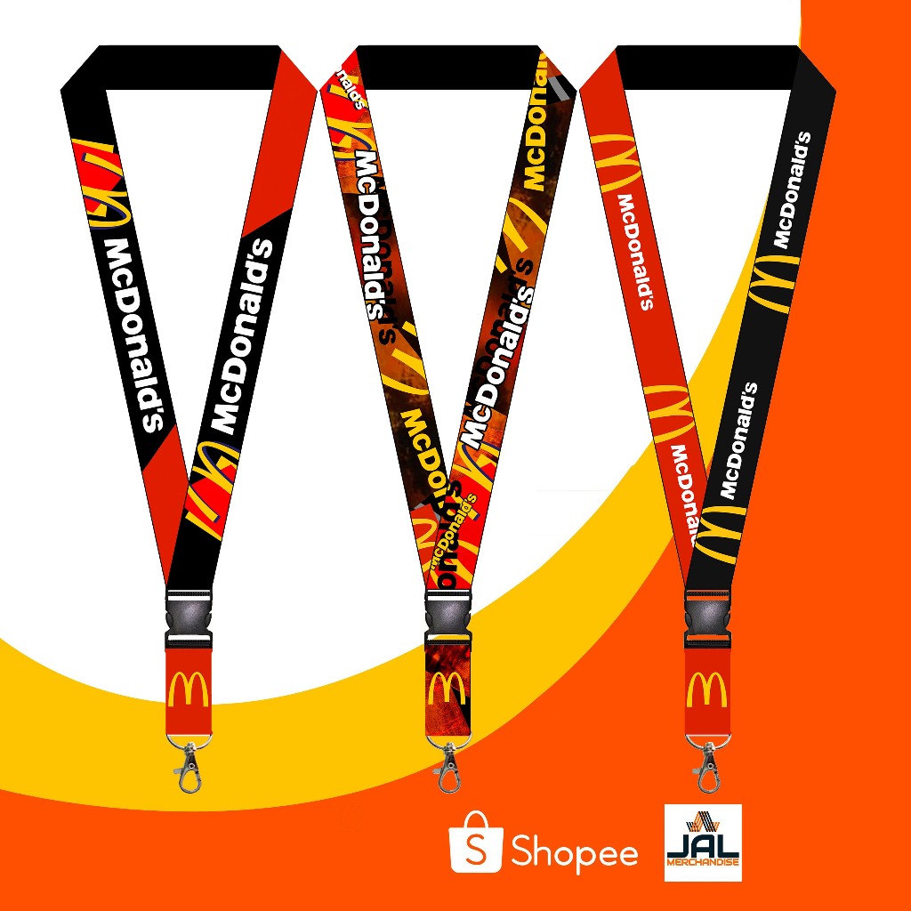 Mcdonald's ID lace design / ID lanyard / ID sling | Shopee Malaysia