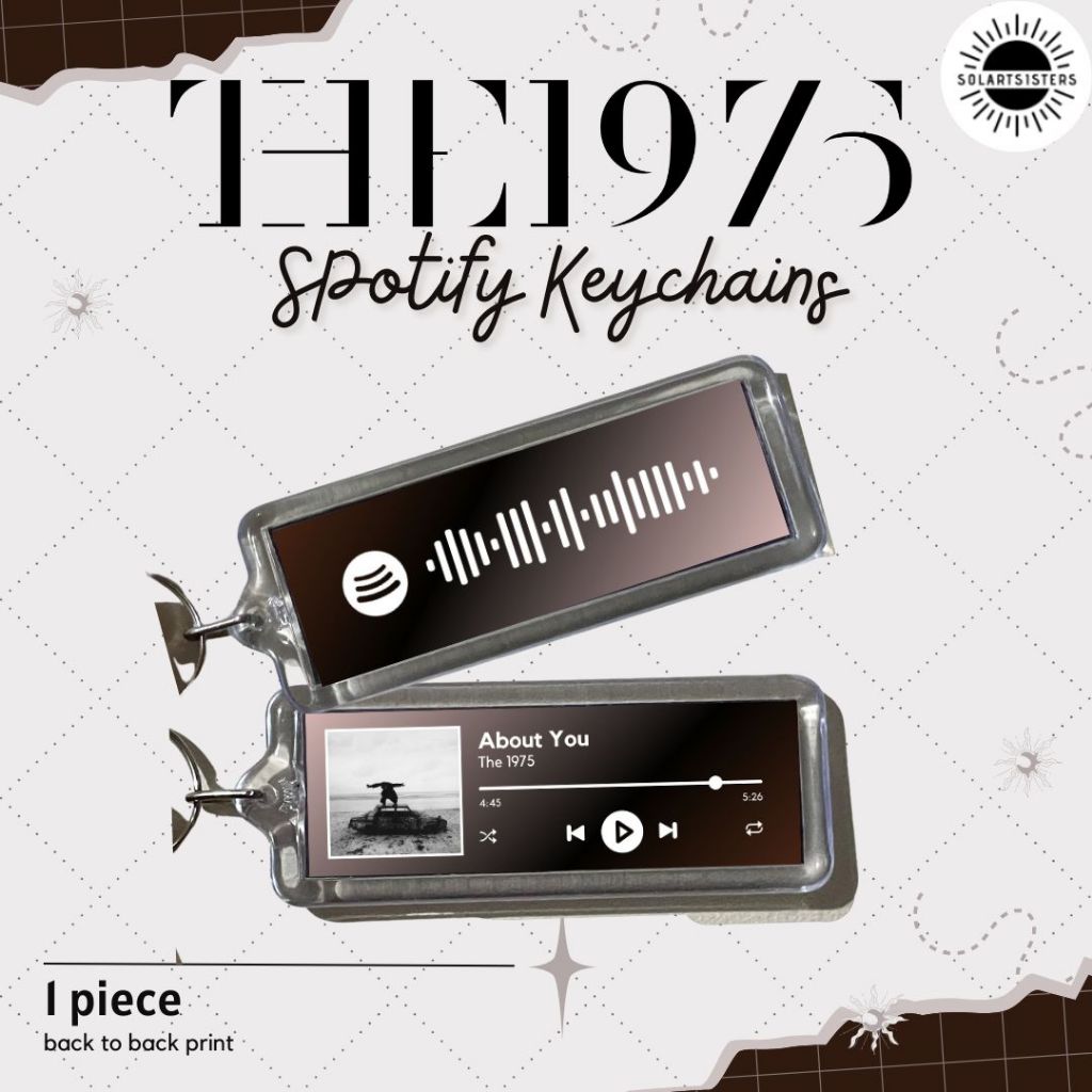 Fanmade The 1975 Inspired Spotify Keychains Scannable code minimalist ...