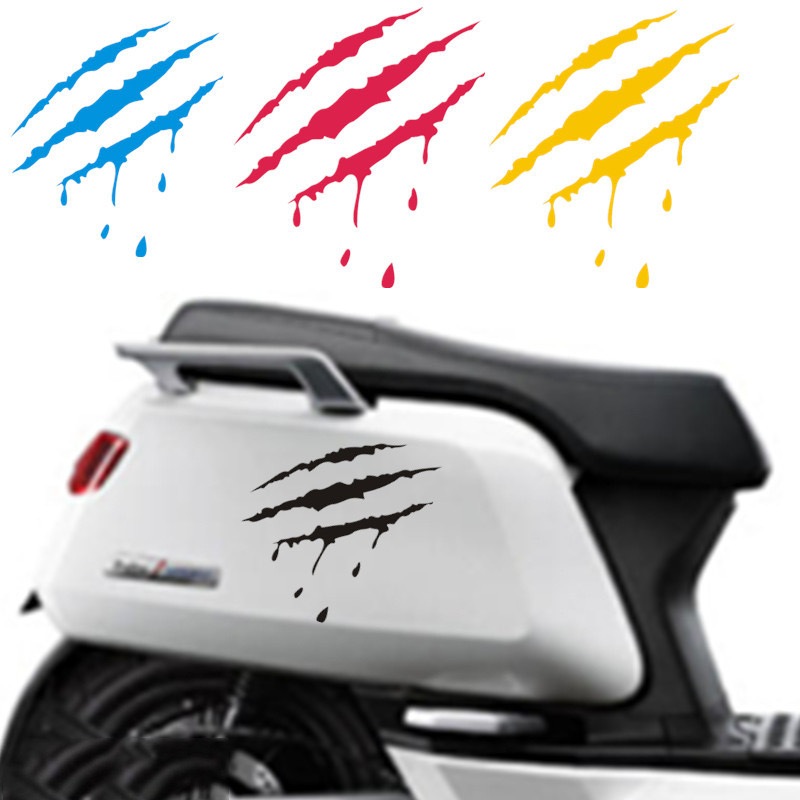 Motorcycle stickers diy Sticker Monster prank Claw Scratch Stripe Marks ...