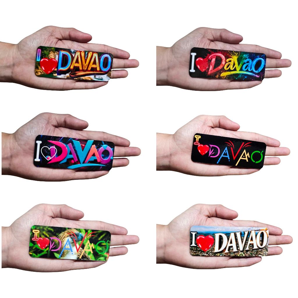 I LOVE DAVAO RUBBER REF MAGNET SOUVINER RECTANGLE DESIGNS | Shopee Malaysia