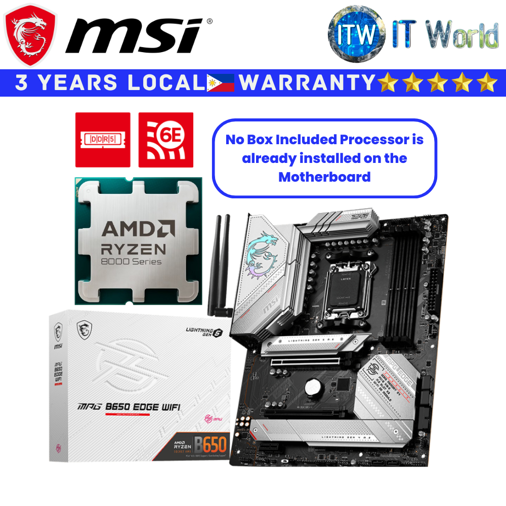 Itw | MSI Bundle Ryzen Motherboard AMD 7 8700F Tray Type Processor with ...