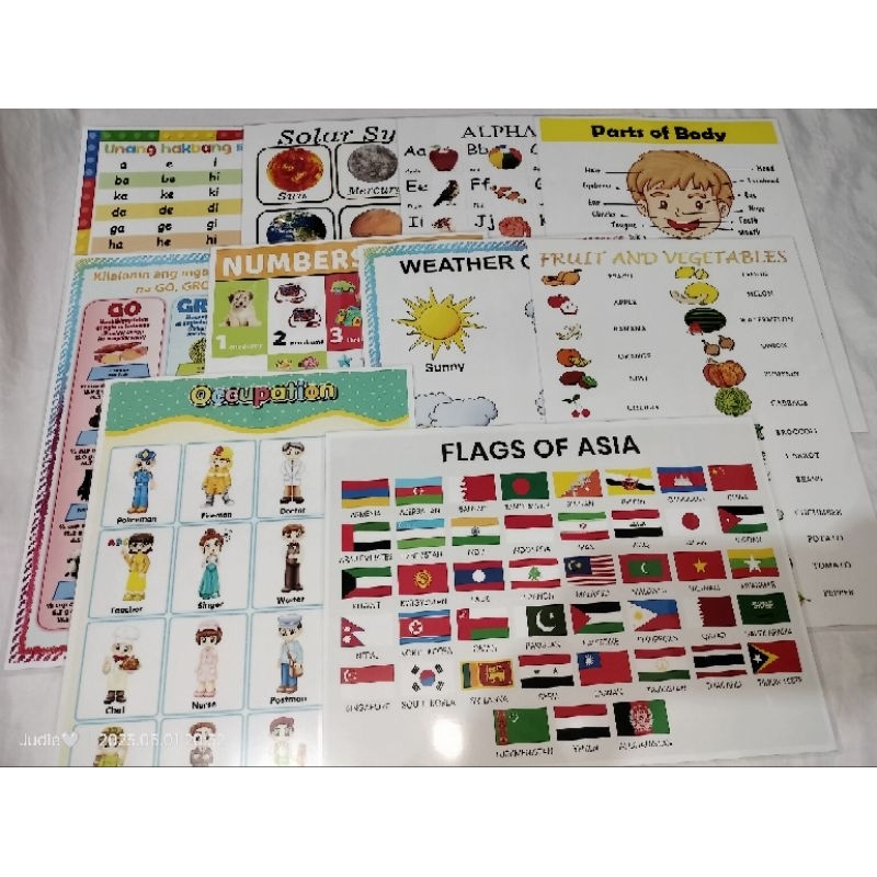 kids educational learning materials laminated | Shopee Malaysia