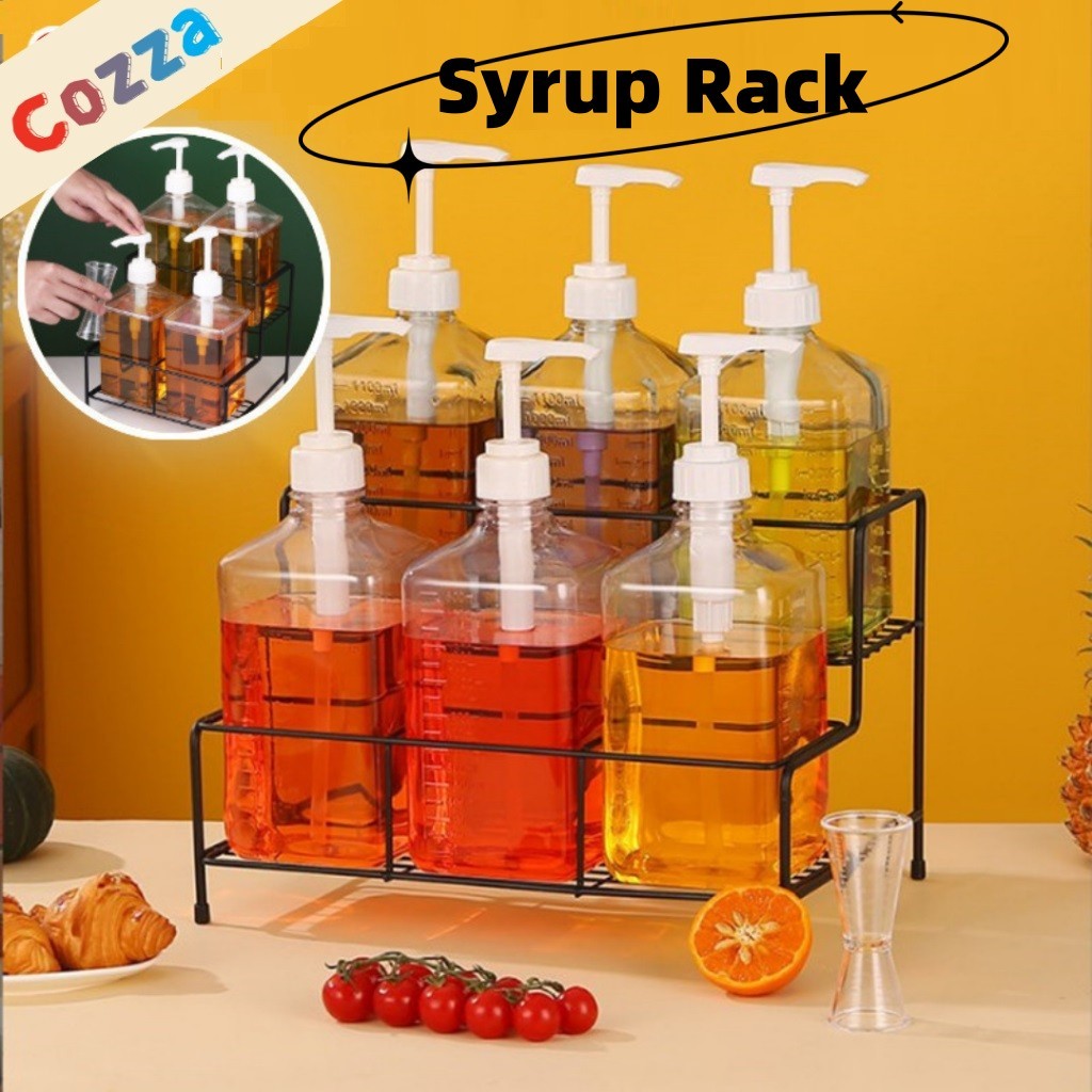 Syrup Rack Fructose Bottle Compartment Organizer Wine Storage Stand ...