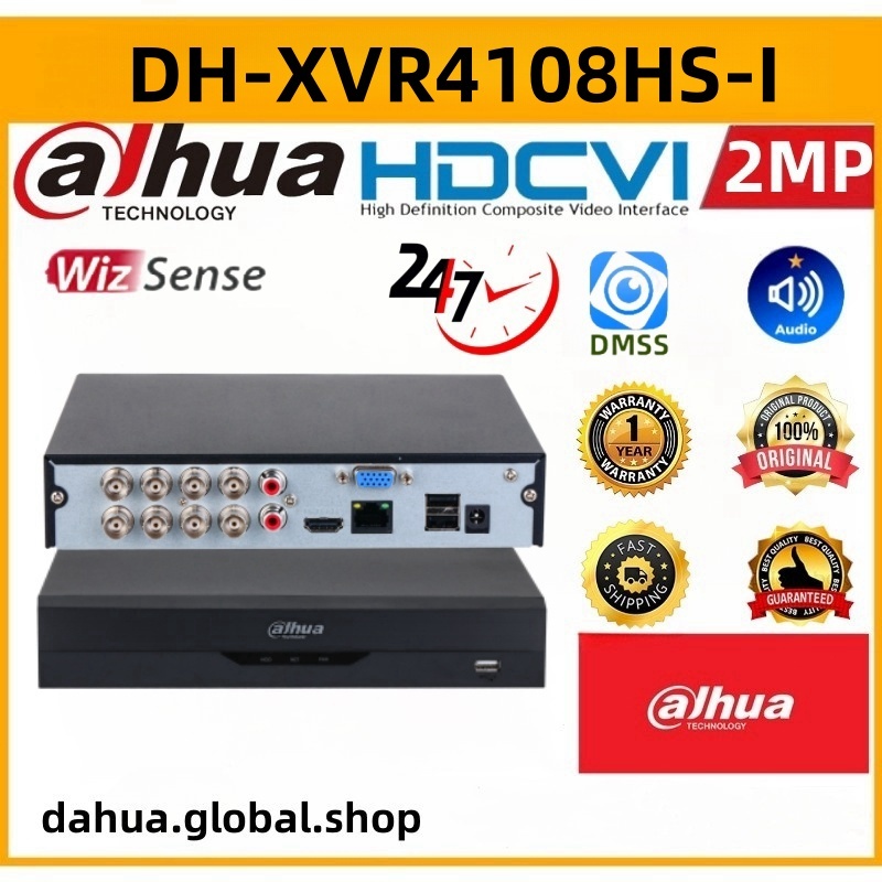 Dahua CCTV DVR 4/8 CH Dual-stream Video Compression Digital Video ...