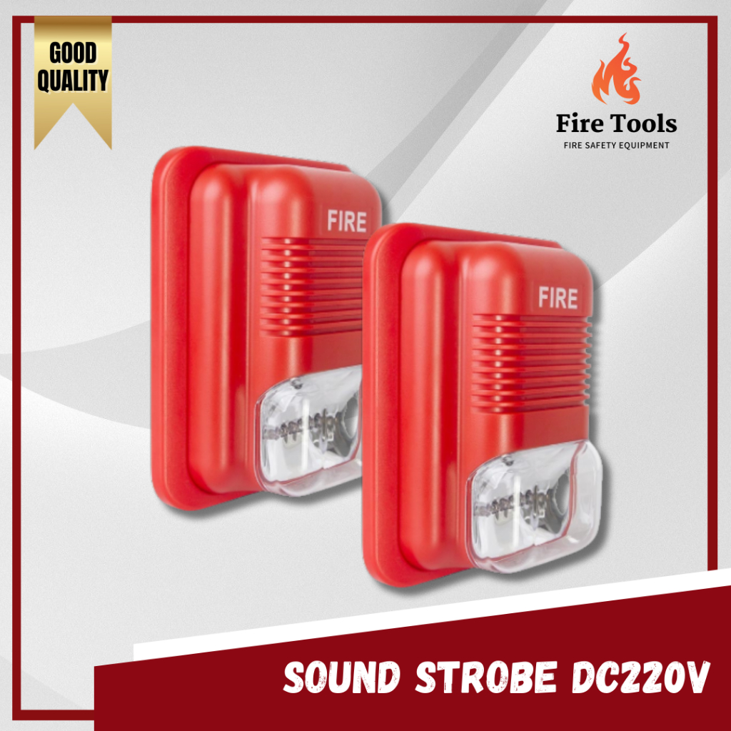 DC220V 2wire Sound & Light Fire Alarm Warning Strobe Horn Alert Safety System Sensor Siren Alarm ...