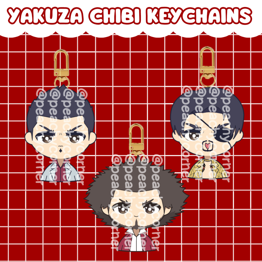 YAKUZA Like a dragon fanart chibi acrylic keychains[LIMITED] | Shopee ...