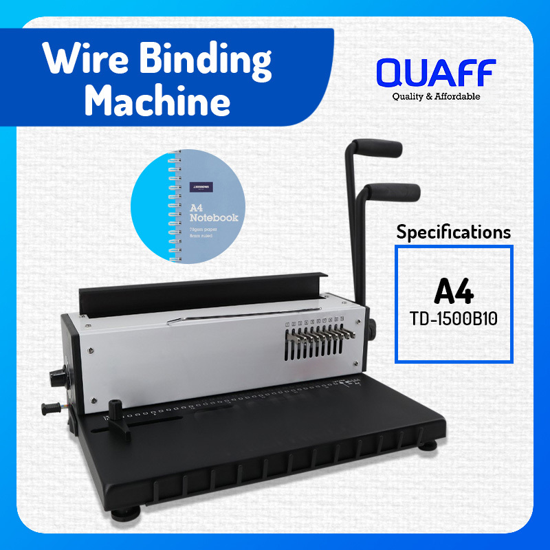 QUAFF Double Loop Wire Binding Machine A4 size TD-1500B10 | Shopee Malaysia