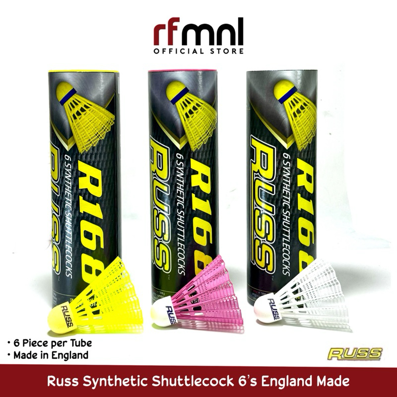Russ R168 Synthetic Shuttlecock 6’s England Made | Shopee Malaysia