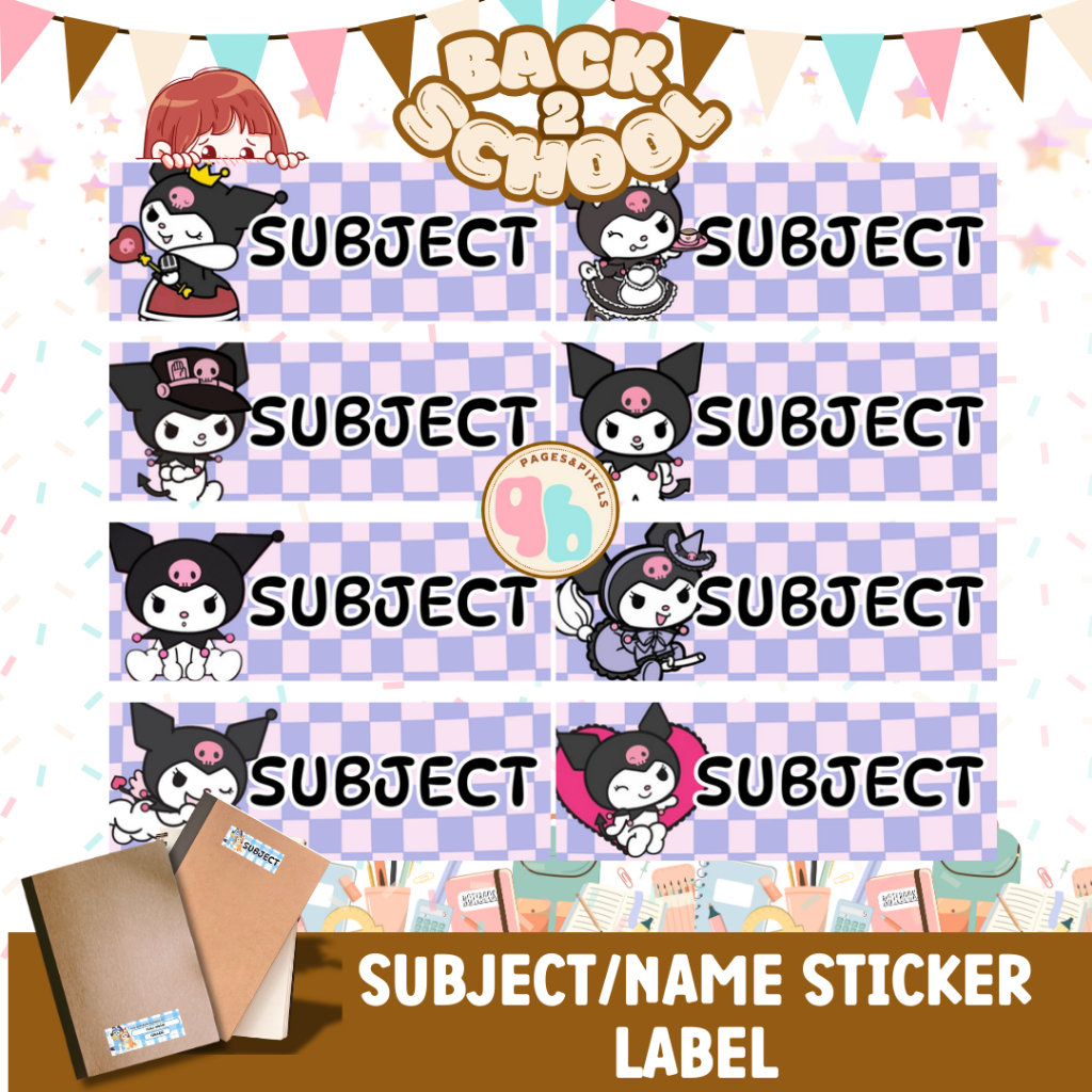 16 PCS Personalized School Labels 2024-2025 | Custom Back-to-School ...