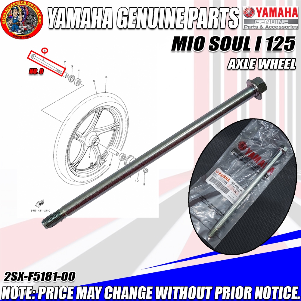 MIO SOUL I 125 FRONT AXLE WHEEL (YGP) | Shopee Malaysia