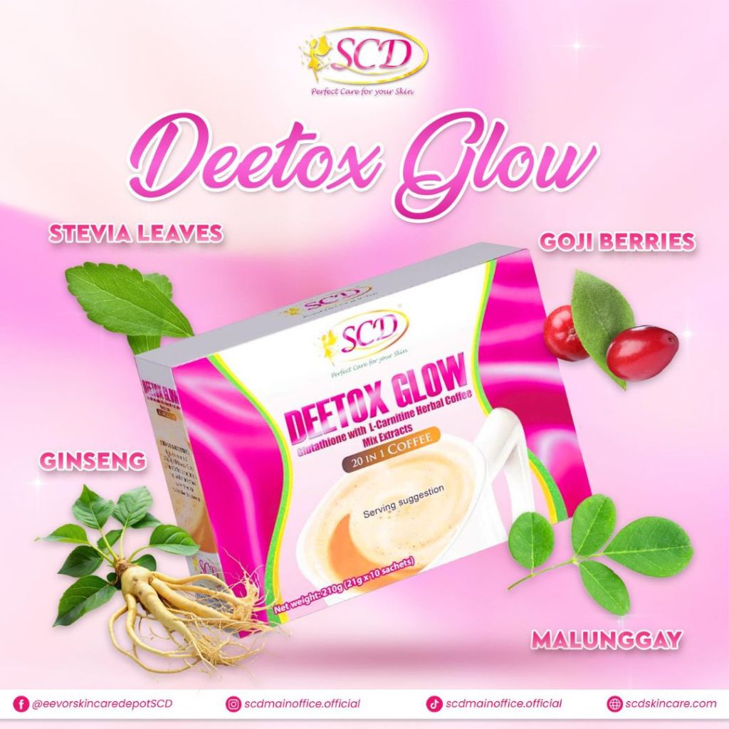SCD Deetox Glow 20 In 1 Coffee with Stevia Leaves, Ginseng, Goji ...