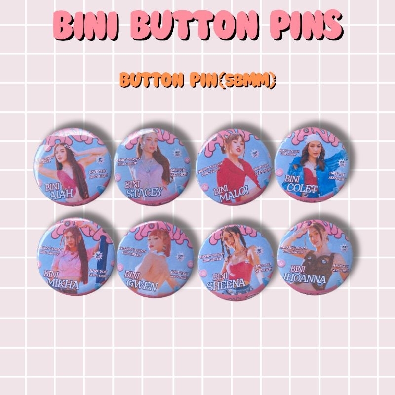 BINI, SB19, CLOUD 7 BUTTON PIN BADGE 58 MM | Shopee Malaysia