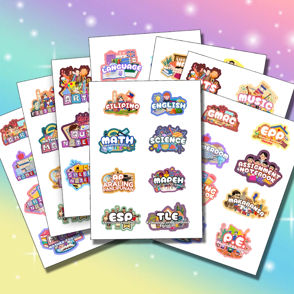Notebook Label Sticker for All Subject - Set | Shopee Malaysia