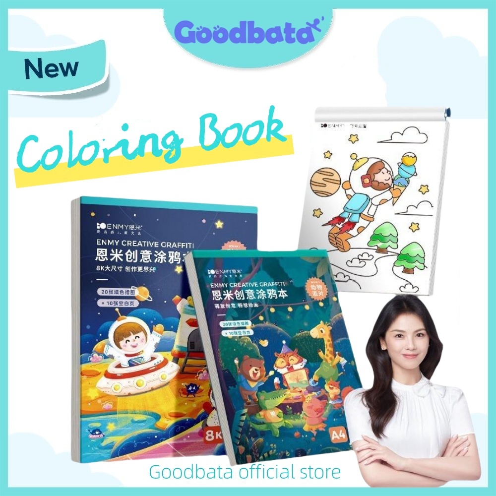 Deli Coloring Book 31Sheets A4 School Supplies Graffiti Drawing Book ...