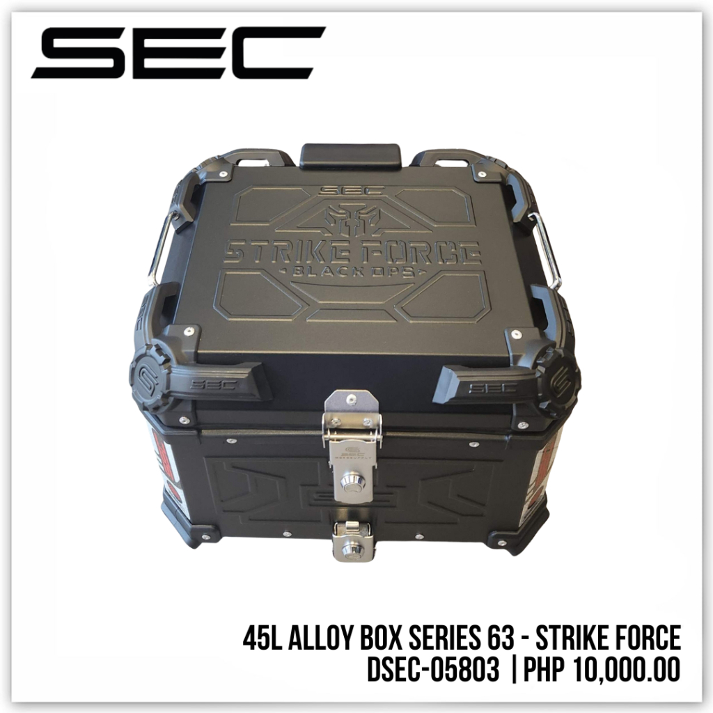 Sec Topbox 45 Liters Top Box for Motorcycle Alloy Box Series 63 ...