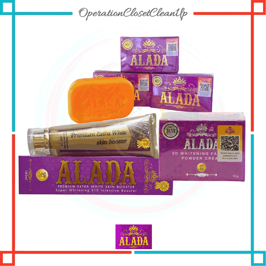 ALADA Whitening Soap 160g I Face Powder Cream 10g I x10 Intensive ...
