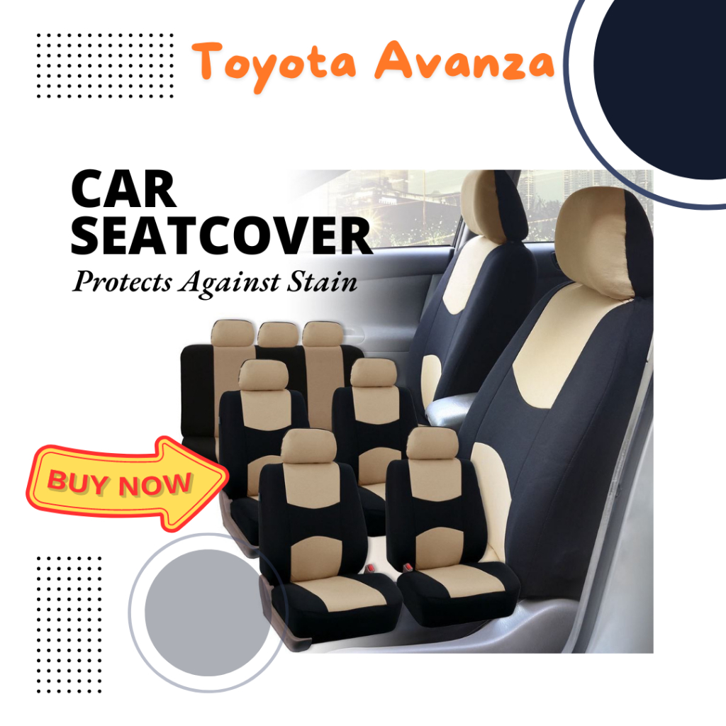 TOYOTA AVANZA CAR SEAT COVER 13 piece Set Fabric Car Seat EASY TO ...