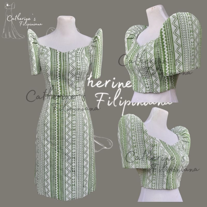 Modern Filipiniana Tube Style Ethnic Design Coordinates | Shopee Malaysia