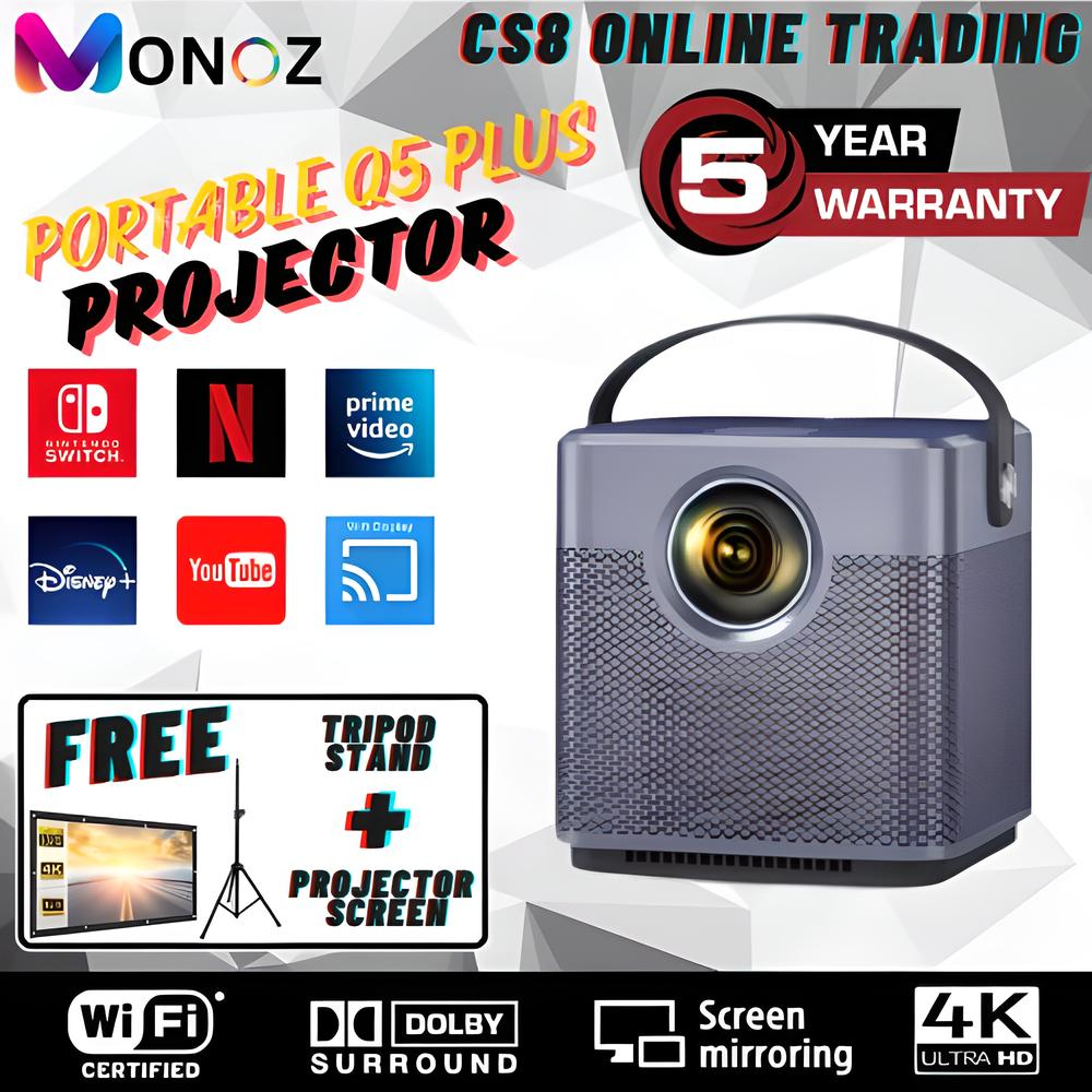 Q5 PLUS PROJECTOR 1080P 4K LCD LED Portable Projectors WIFI proyector ...