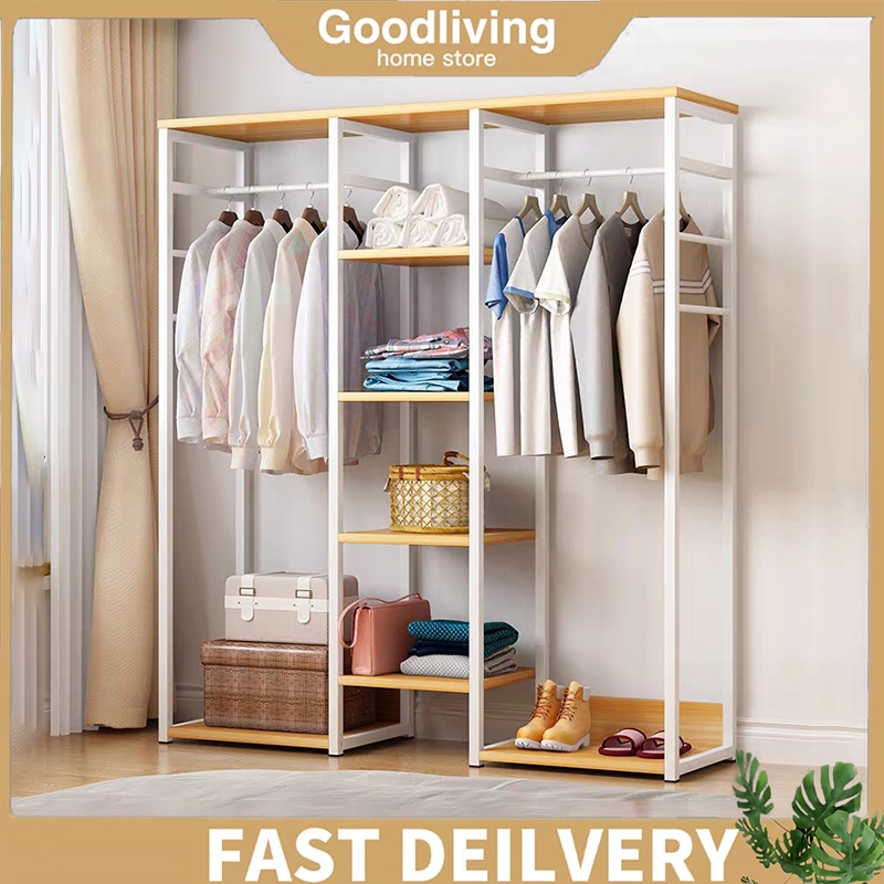 Multifunctional Powder Coated Metal Clothes Hanging Wardrobe Organizer ...