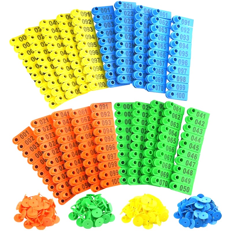 25Pcs Animal Sheep Livestock ear tag Lables with Numbers Identification ...