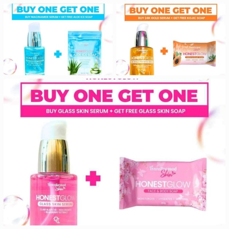 Honest Glow 24K Gold Papaya Serum & Glass Skin Serum Niacinamide serum ...