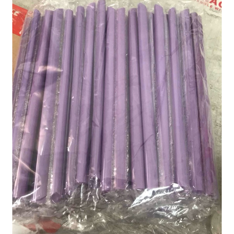 [100pcs] Violet Purple Boba Sago Straw Individually wrapped | Shopee ...